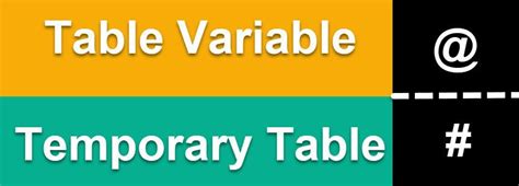 Table Variable Vs Temp Sql Server Performance Elcho Table