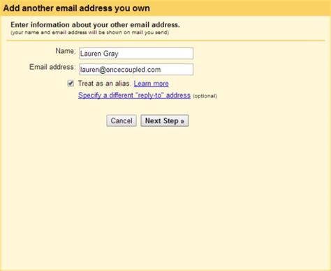 creating and using a custom email address at your domain name once