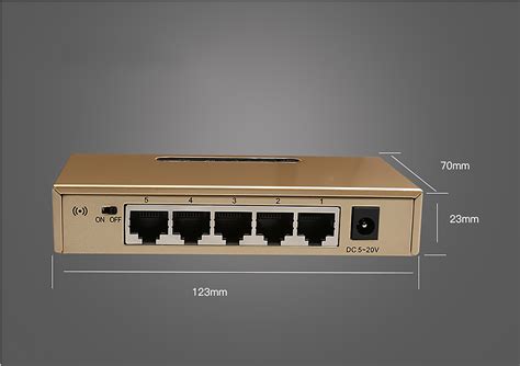 5 Port 100mbps Switch Wall Mounted Enterprise Metal Network Hub Splitter Fast Ethernet Switch