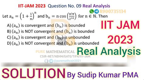 iit jam 2023 mathematics solution real analysis question number 09