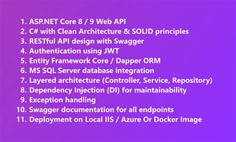 Build Your Dot Net Core 6 Or 8 Or 9 Web Api Project By Tejasbhatt273