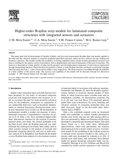 Pdf Higher Order B Spline Strip Models For Laminated Composite Structures With Integrated