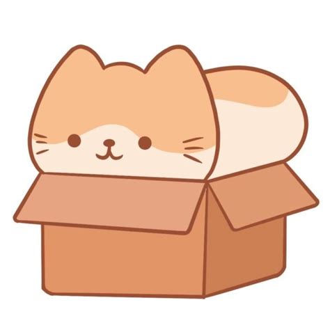How To Draw A Cute Cat In A Box Easy Step By Step Draw Cartoon Style