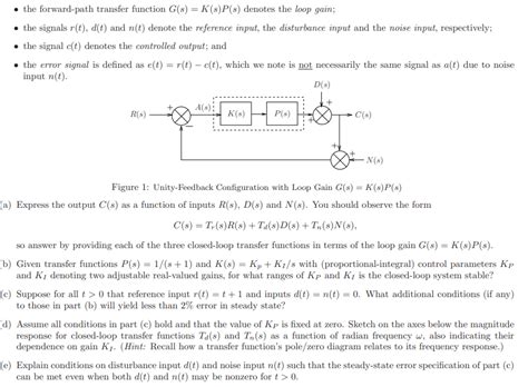 solved consider the closed loop lti system in figure 1 as