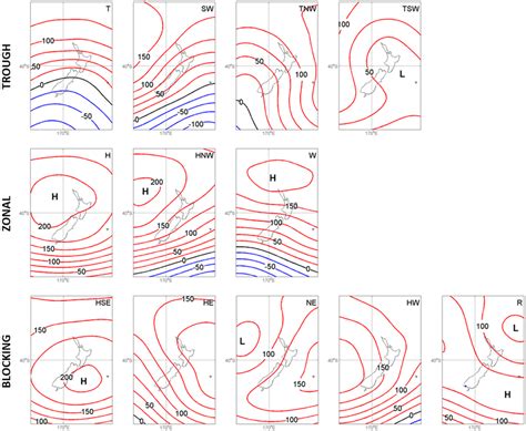 The Composite Patterns Of 1 000‐hpa Geopotential Height For The 12