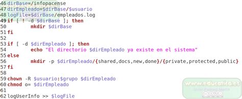 análisis de bash shell scripts ejercicio 01 educatica