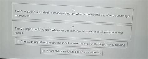 solved the si v scope is a virtual microscope program which