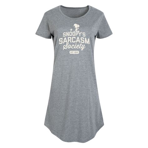 Peanuts Snoopy Sarcasm Society Womens Any Way Dress