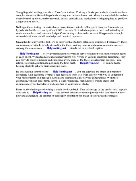 Thesis Null Hypothesis Example Pdf