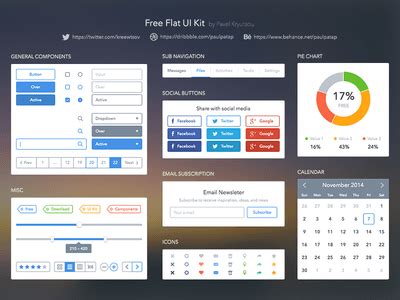 Free Flat UI Kit Sketch Freebie Download Free Resource For Sketch Sketch App Sources