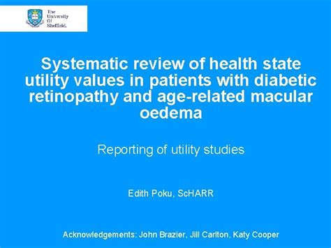 Systematic Review Of Health State Utility Values In