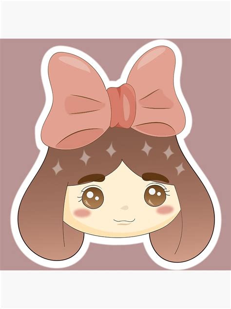 Cute Anime Chibi Head Illustration Poster By Kelseydls Redbubble