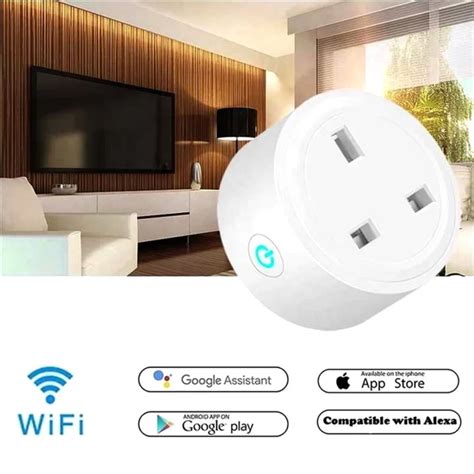 WIFI UK Smart Plug Mini Power Monitor Socket Remote Voice App Control Timing Smart Home Work