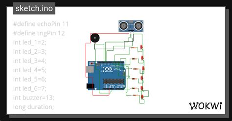 Distance Indicator Wokwi ESP STM Arduino Simulator