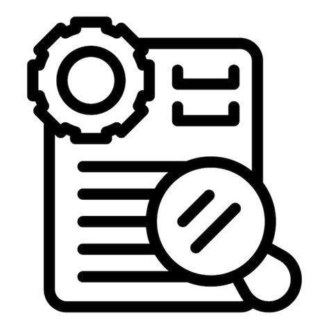Premium Vector Magnifying Glass Analyzing Document With Gear