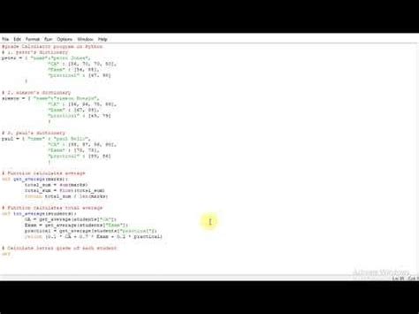 Grade Calculator Program In Python Python Calculator Grade