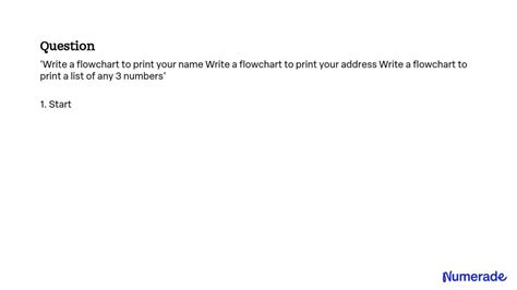solved write a flowchart to print your name write a flowchart to