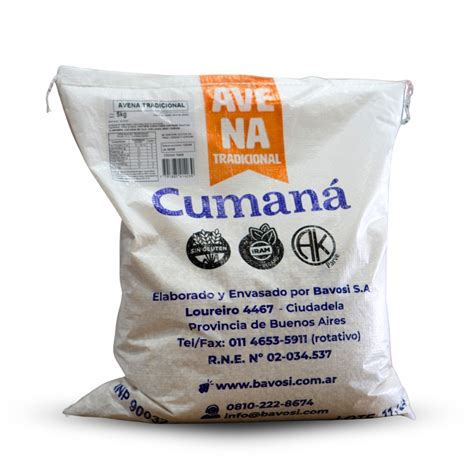 Avena Tradicional Cumana X 5kg Don Roque Productos Para Pastelerías