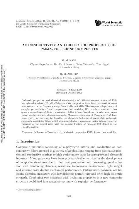 Pdf Ac Conductivity And Dielectric Properties Of Pmmafullerene Composites Dokumentips