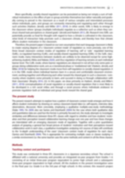 Solution Understanding Motivation And Classroom Modes Of Regulation In