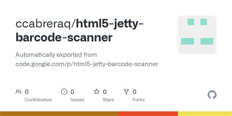 Github Ccabreraqhtml5 Jetty Barcode Scannerp