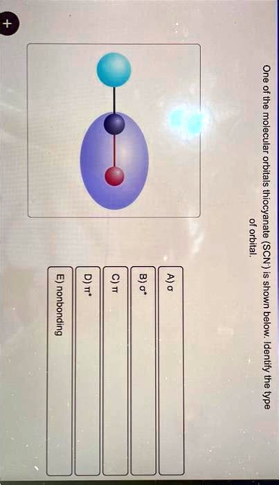 One Of The Molecular Orbitals Thiocyanate Scn Is Shown Below