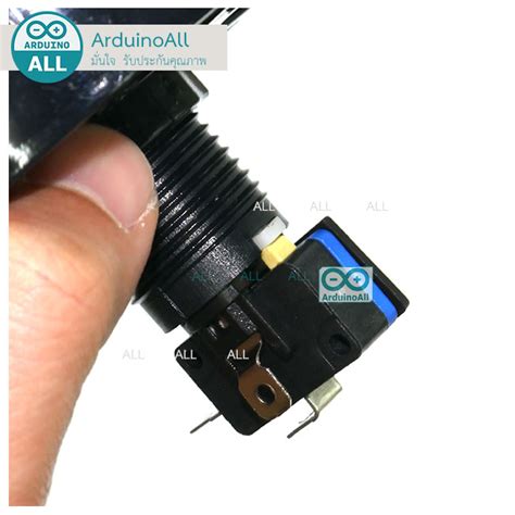 ปุ่มกดตู้เกม สวิตช์กดติดปล่อยดับขนาดใหญ่ 100mm พร้อมไฟ Led สีขาว Arduinoall ขาย Arduino ซื้อ