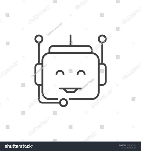 Chatbot Robot Head Vector Concept Icon Stock Vector Royalty Free 2291367543 Shutterstock