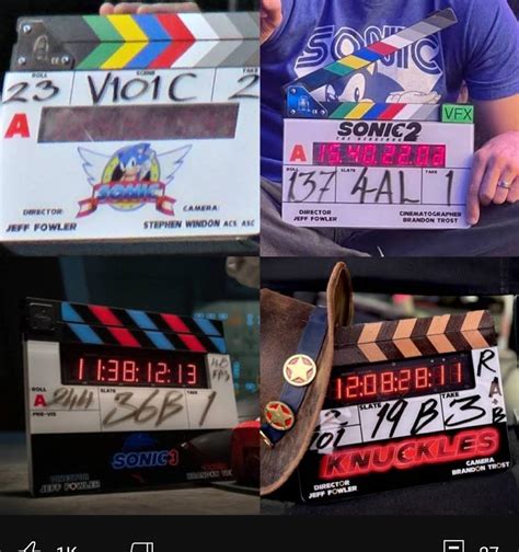 Every Sonic Clapper Board By Angry9guy On Deviantart