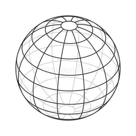Simple Classic Globe Wireframe Stock Image Image Of Earth Globe