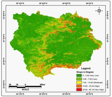 Slope Map In Degree Download Scientific Diagram