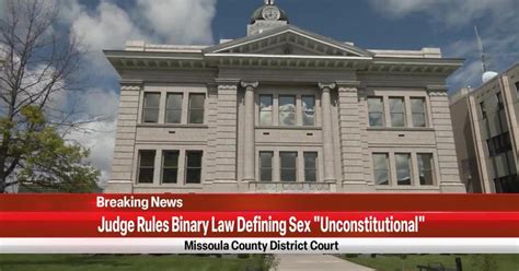 Missoula Court Strikes Down Binary Definition Of Sex Law