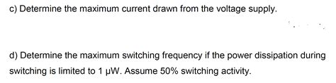 Solved Design A Cmos Logic Inverter Using The 1 2v Dc