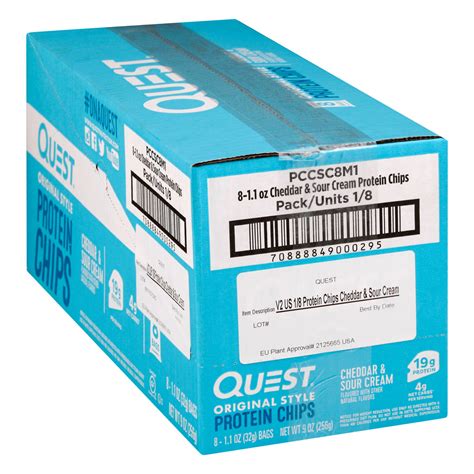 Quest Protein Chips Cheddar And Sour Cream Flavored Original Style