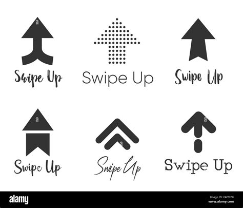 Swipe Up Set Of Buttons For Social Media Arrows Buttons And Web