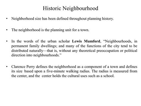 Patterns Of Neighbourhood Structure In History Pptx