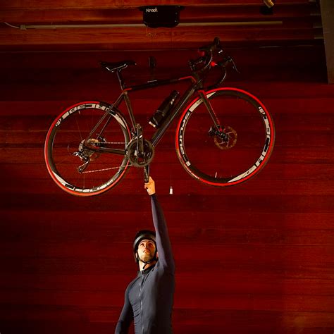 kradl bike ceiling hoist space saving hassle free bike storage