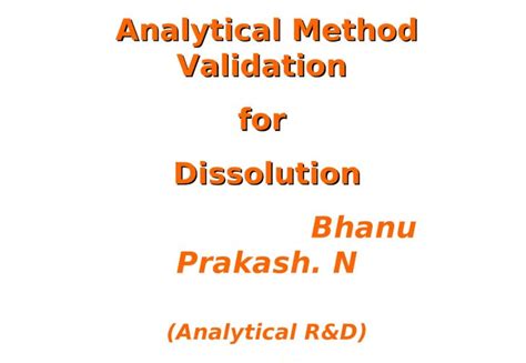 ppt dissolution method validation ppt slide dokumen tips