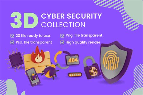 Premium Cyber Security 3d Illustration Pack From Crime And Security 3d Illustrations