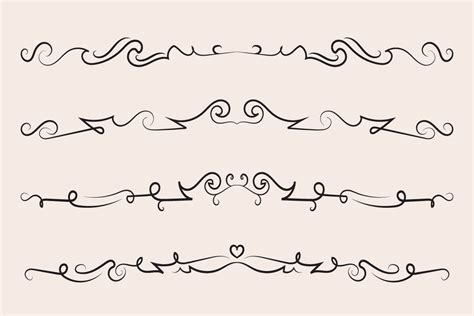 Filigree Dividers Scroll Separators Svg Graphic By Nurearth · Creative Fabrica