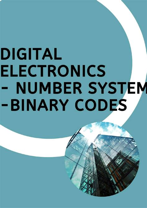 SOLUTION Digital Electronics Number System And Binary Codes Studypool