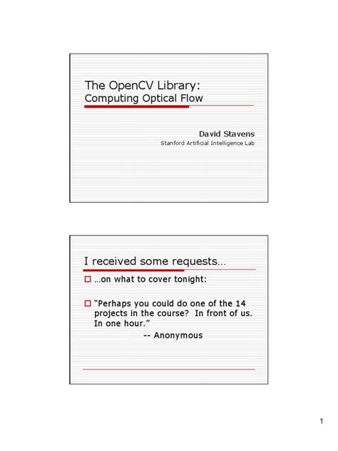 PDF CS 223 B T1 Stavens Opencv Optical Flow DOKUMEN TIPS