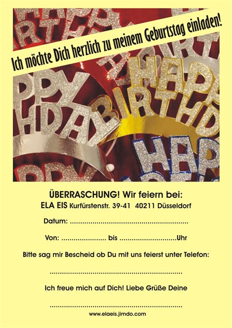 Gratis Einladungskarten Für Deinen Teenagergeburtstag Oder Kindergeburtstag Ela Eis Düsseldorf