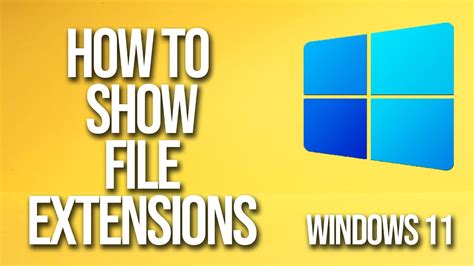 How To Show File Extensions Windows 11 Tutorial Youtube