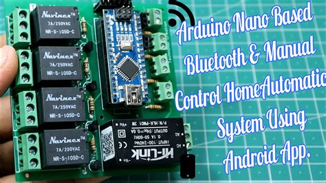arduino nano based bluetooth and manual control homeautomation system