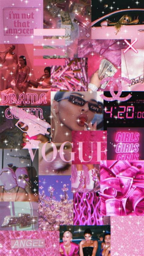 Pink Glitter Wallpaper Pink Wallpaper Girly Bad Girl Wallpaper