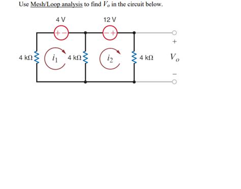 [solved] q4 use mesh loop analysis to find v0 use mesh loop analysis