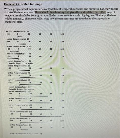 Solved Exercise 1 Nested For Loop Write A Program That