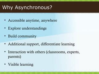 Asynchronous Learning Environments PPT
