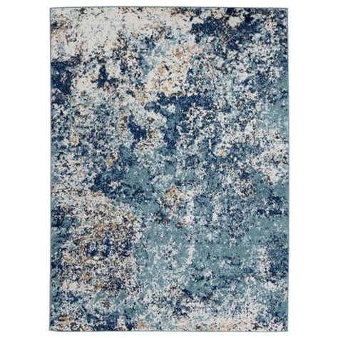 Grandview Abstract Blue Ivory Area Rug At Janice Hogan Blog